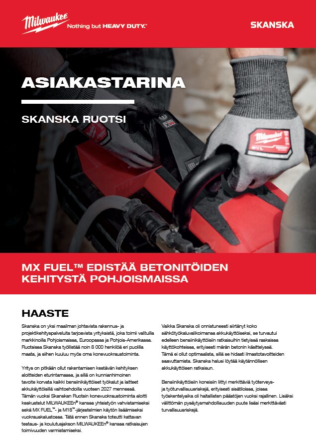 MILWAUKEE®-asiakastarina: Skanska Ruotsi - Messukeskus